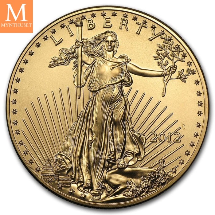 2012 USA 1 oz Gull American Gold Eagle BU M/Kapsel