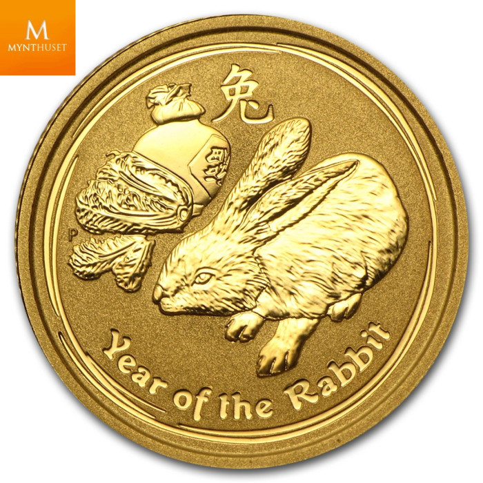 Australia 2011 1/10 oz Gull Lunar S2 «Year of the Rabbit» Kvalitet BU i ...